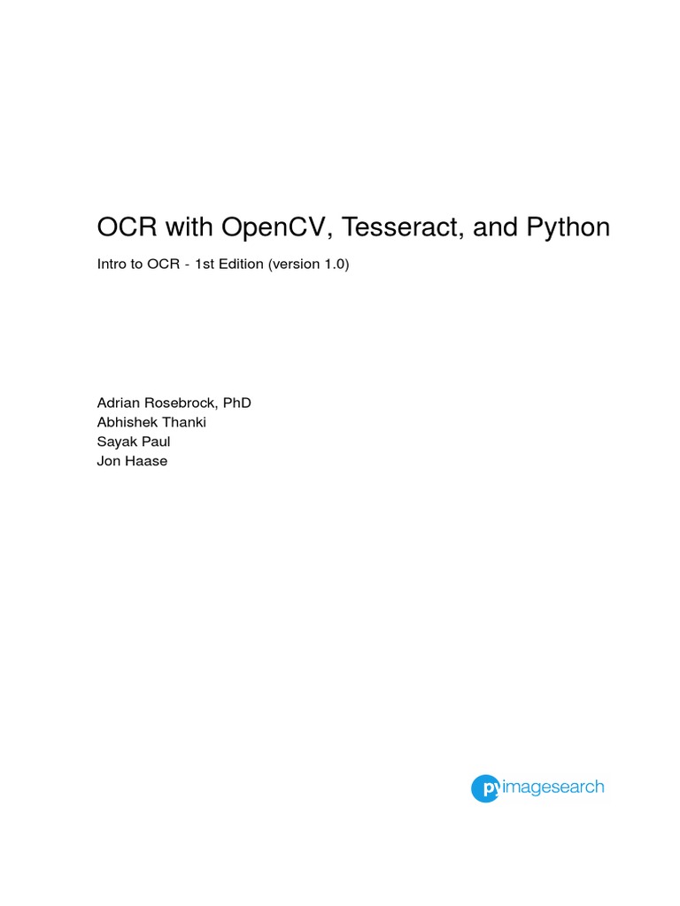 Ocr With Opencv Tesseract And Python Intro To Ocr By Adrian