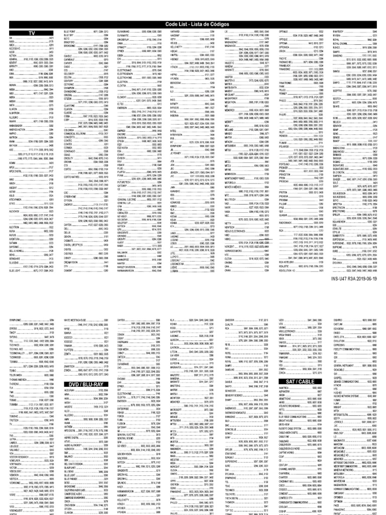 47T-U47 Codigos | PDF