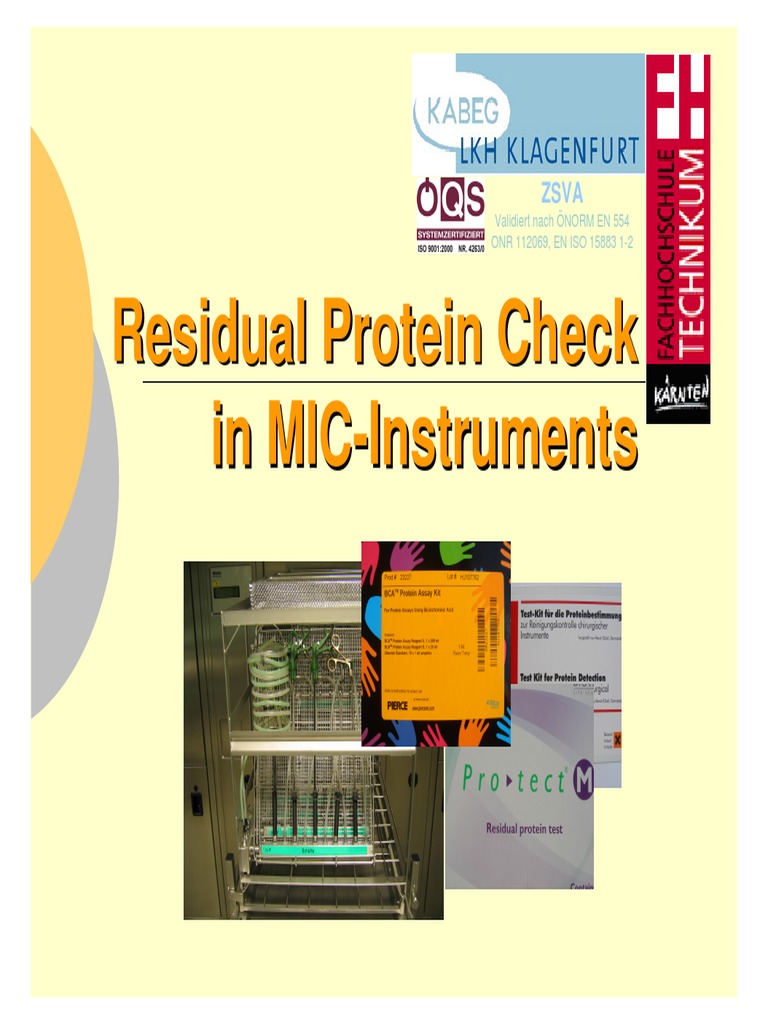 Residual Protein Check in MIC - Instruments | PDF | Surgery | Life Sciences