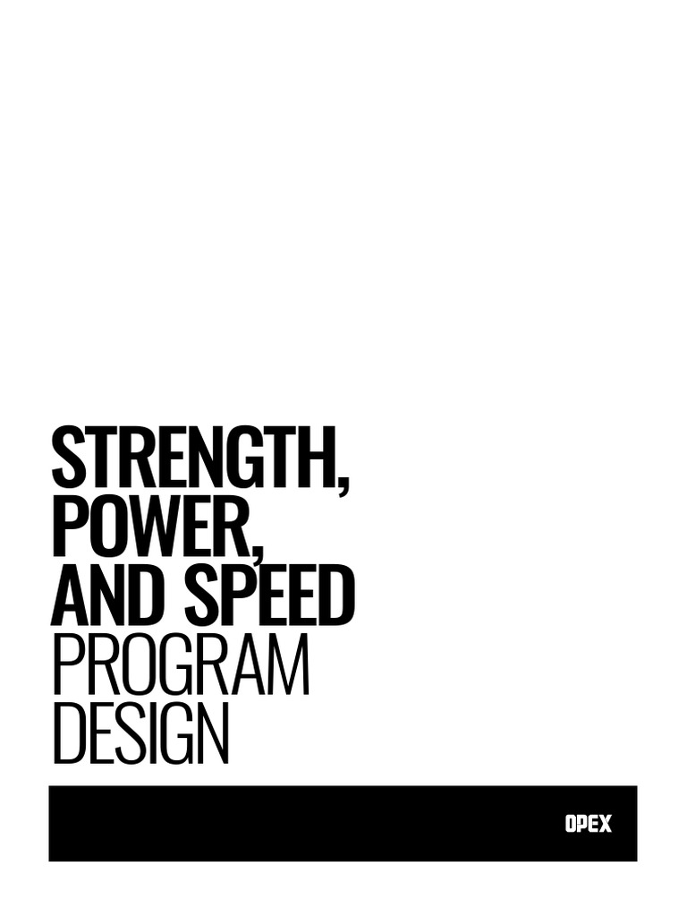 Strength and Speed Program Design | PDF | Strength Training | Recreation
