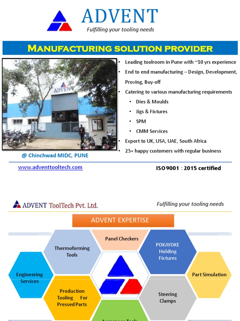 ADVENT TOOLTECH - Company Presentation - Master | PDF | Machine Tool | Mechanical Engineering