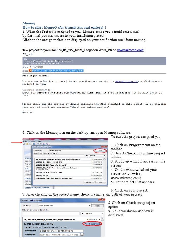 Getting Started with MemoQ 9 | PDF | Window (Computing) | Icon (Computing)