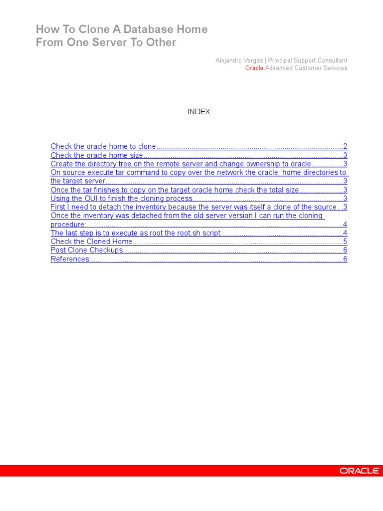 How To Clone Oracle Home To Remote Server Pdf Oracle Database Databases