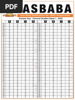 UPSC 2022 CSAT Answer Key Set A | PDF | Standardized Tests | Qualifications