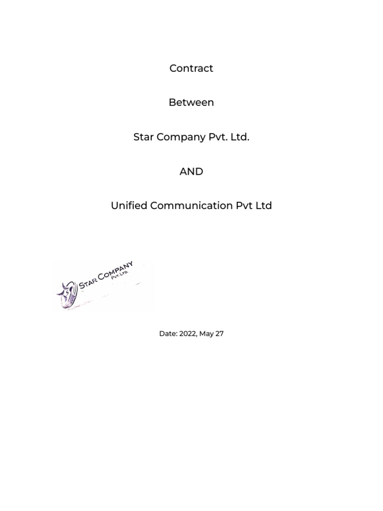 Unified Communication Contract-1 | PDF | Terms Of Service | Value Added Tax