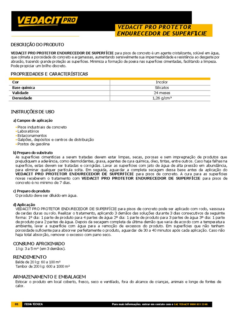Vedacit Pro Protetor Endurecedor de Superficie - Pdf.coredownload ...