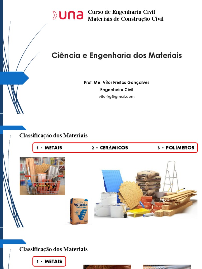 Aula 2 Ciência E Engenharia Dos Materiais Pdf Ligação Química