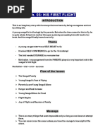 His First Flight Summary | PDF