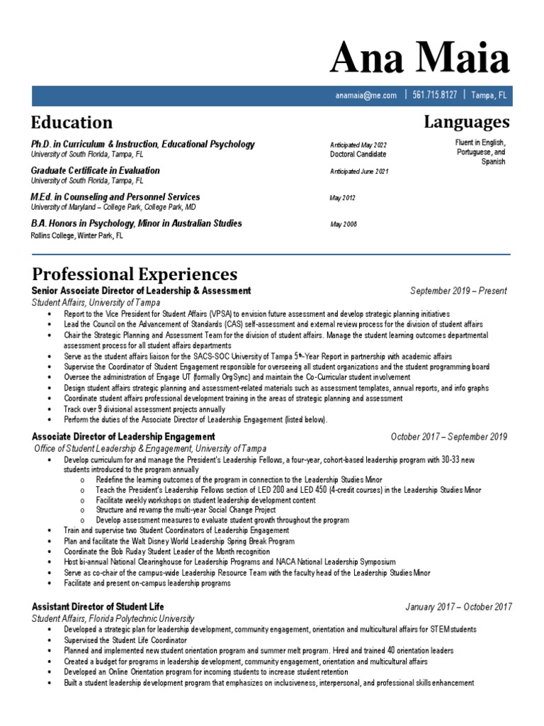 Maia Ana Resume 2022 CV | PDF