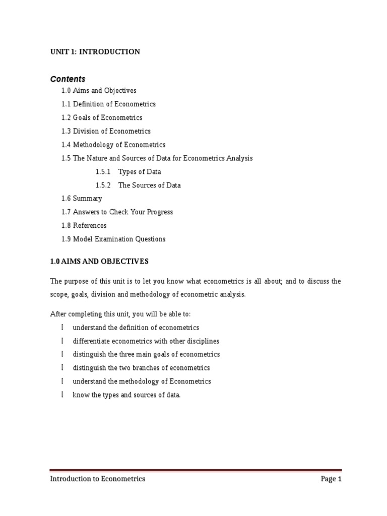 Econometrics Module 2 | PDF | Econometrics | Regression Analysis