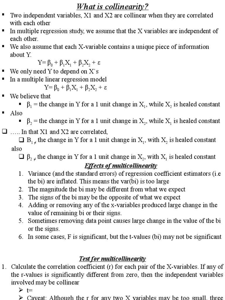 Collinarity | PDF | Multicollinearity | Regression Analysis