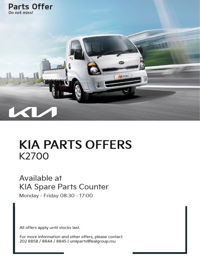 Kia Parts Offers | PDF | Axle | Mechanical Engineering