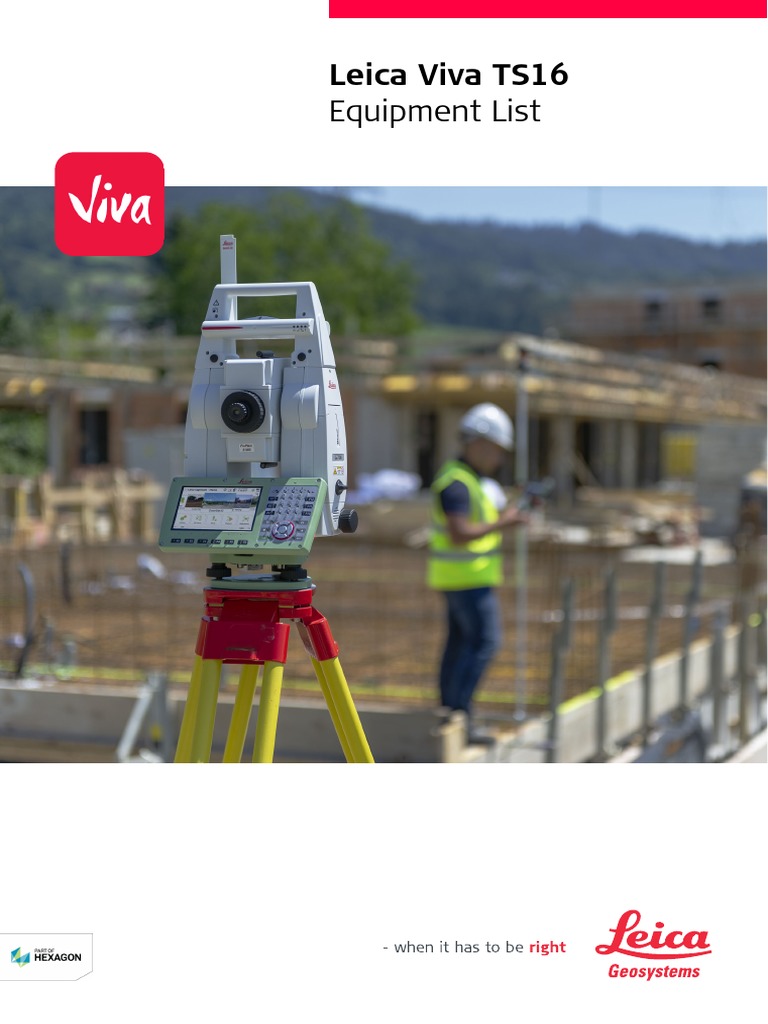 Equipment List Leica Ts16 Total Station | PDF | Usb | Battery Charger