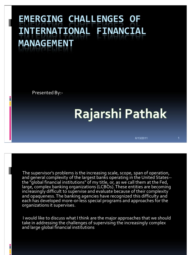 Emerging Challenges of International Financial Management | PDF ...