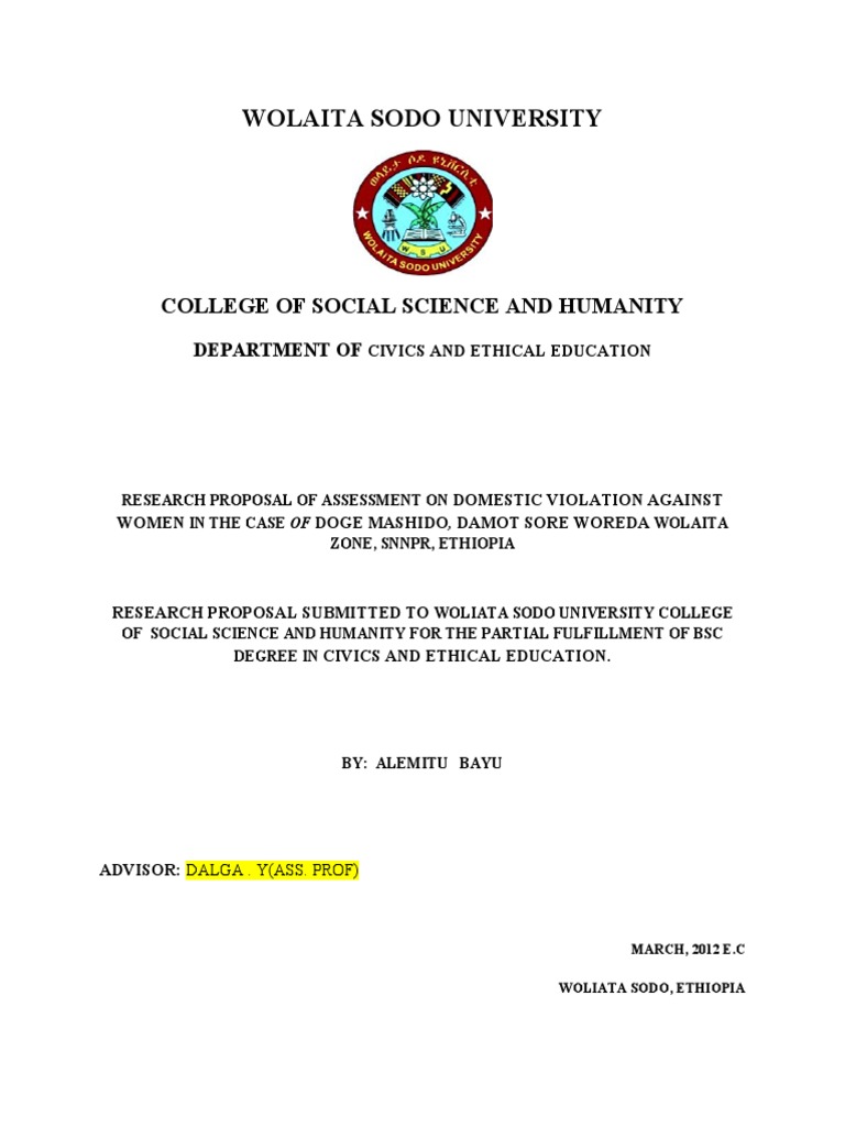 Wolaita Sodo University: College of Social Science and Humanity | PDF ...