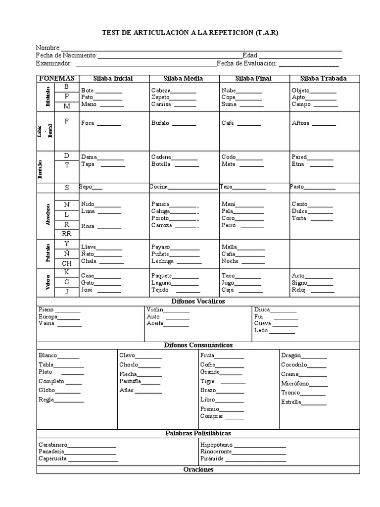 Protocolo TAR corregido | PDF | Lingüística | Voz humana