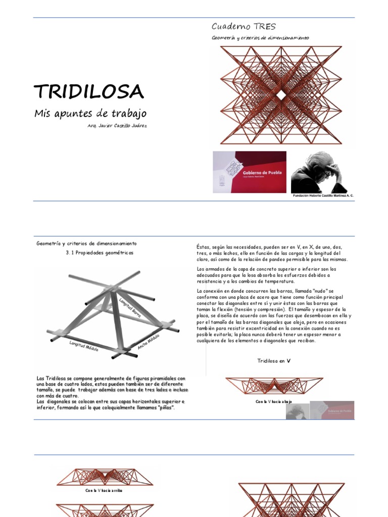 Tridilosa-TRES - Geometria y Criterios de Dimensionamiento | PDF | Hormigón