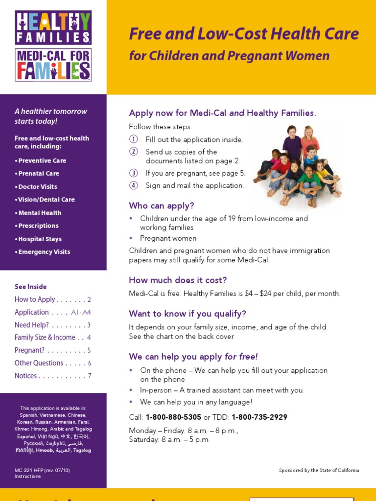 Free and Low-Cost Health Care: For Children and Pregnant Women | PDF ...