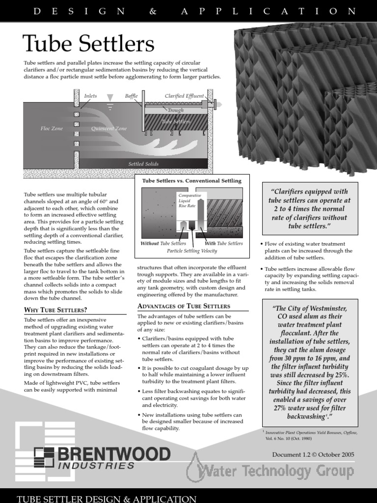 Tube Settler | PDF | Materials | Chemical Engineering