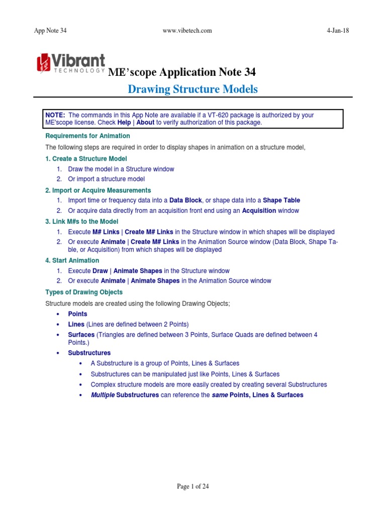 Drawing Structure Models in ME'scope | PDF | Spreadsheet | Triangle