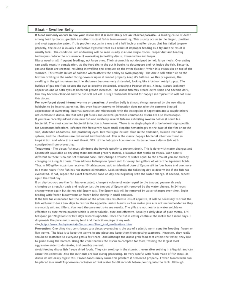 Bloated Discus | PDF