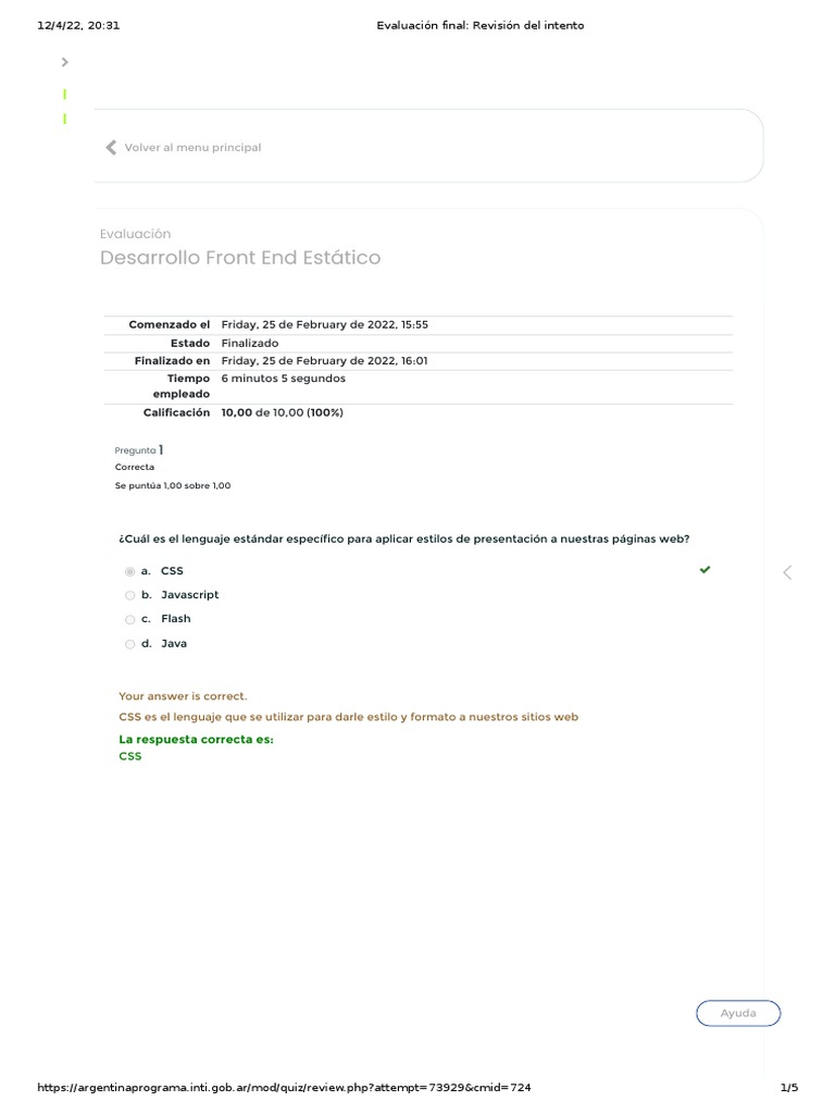 Examen Final Modulo 2 | Descargar gratis PDF | Script Java | HTML