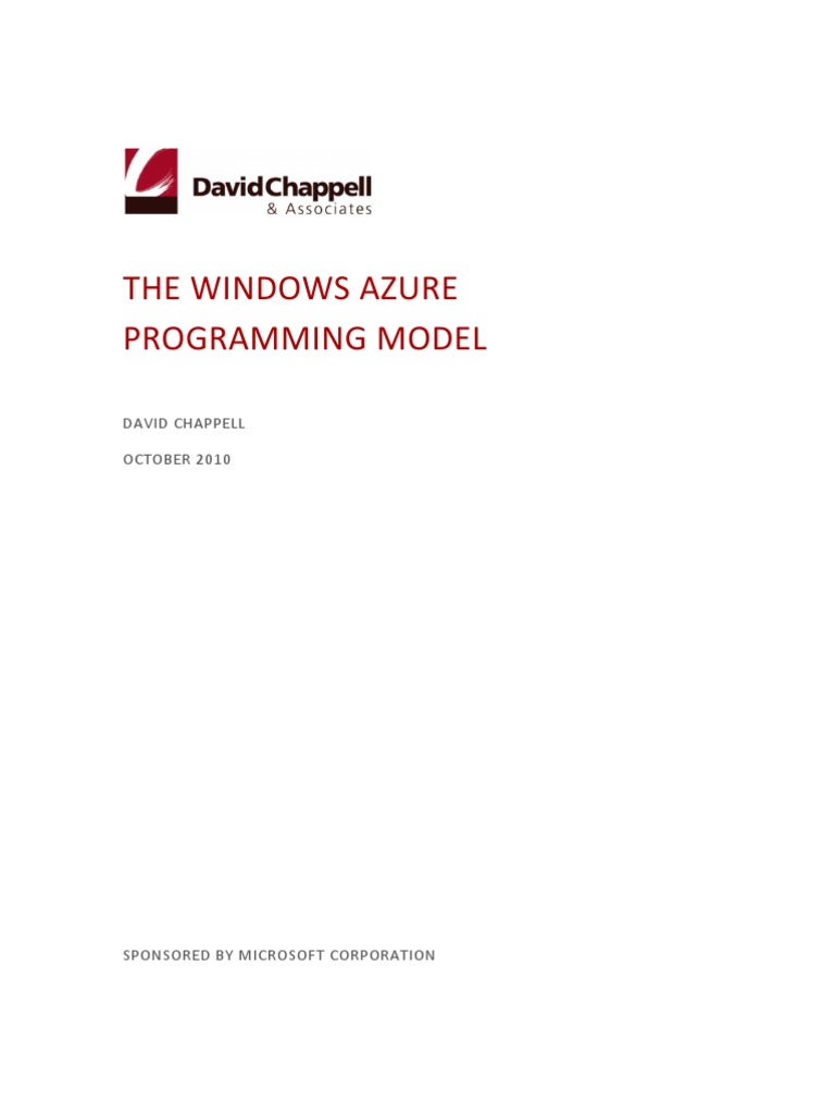 Windows Azure Programming Model Overview | PDF | Cloud Computing ...