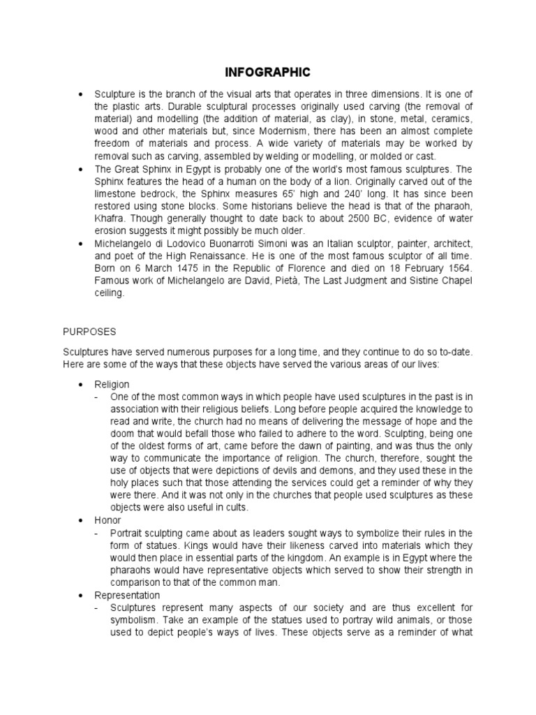 Infographic | PDF | Sculpture | Cartesian Coordinate System