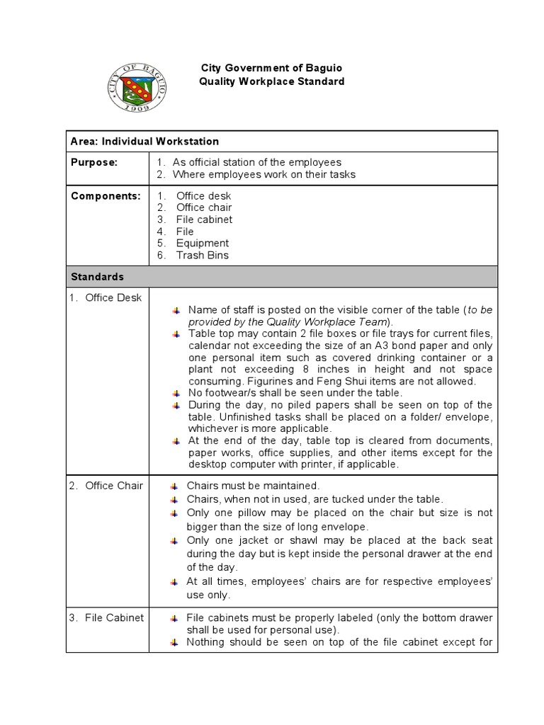 Quality Workplace Standards | PDF