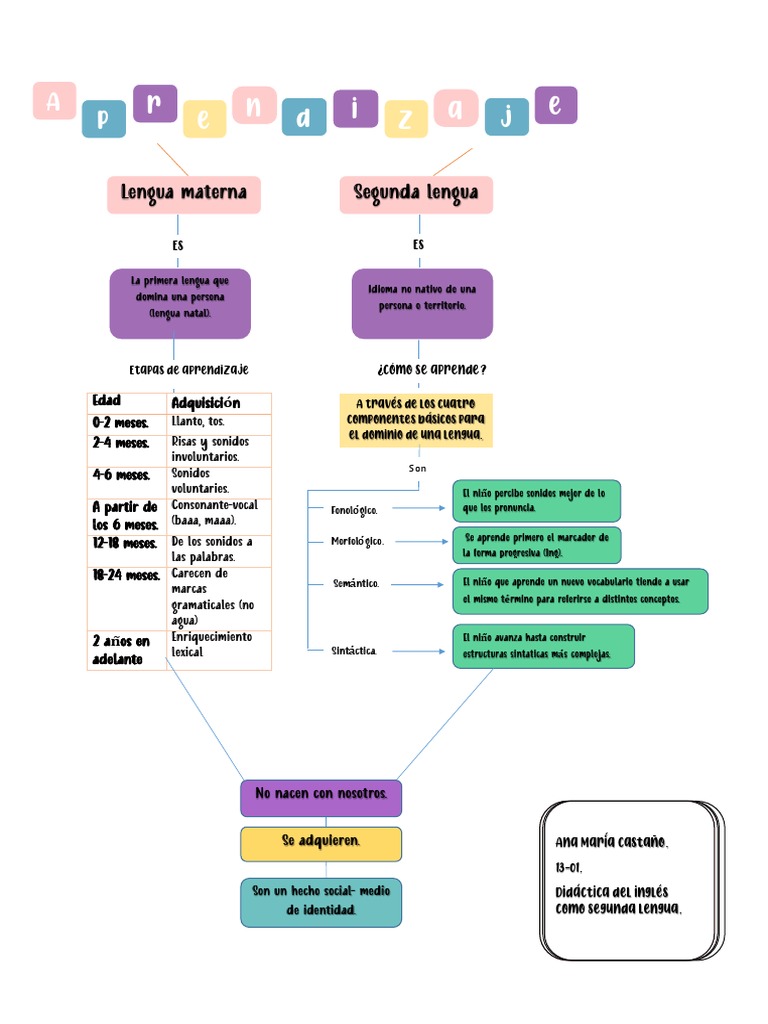 Organizador Gráfico | PDF | Segundo lenguaje | Aquisición de idioma