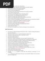 50 Quick Report Card Comments For Assessing Elementary Student Attitude ...
