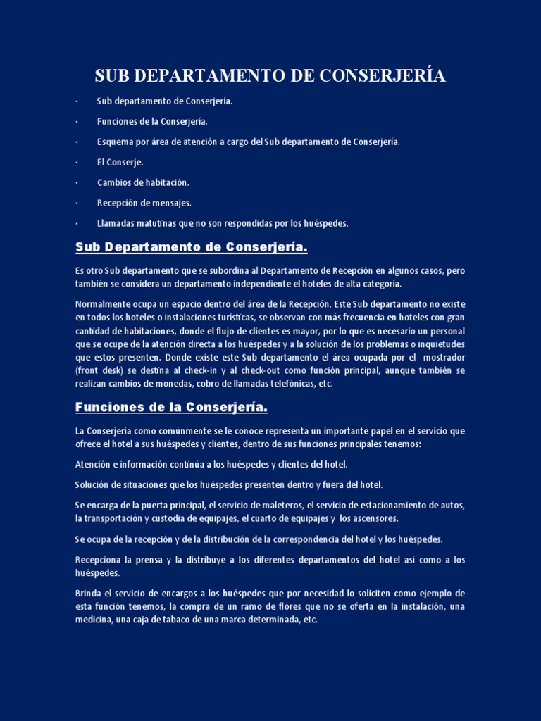 Concierge | PDF | Hotel