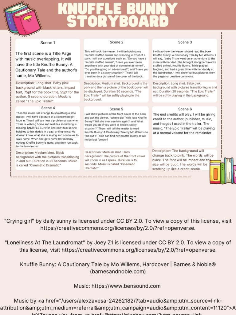 Knuffle Bunny Storyboard 2 | PDF