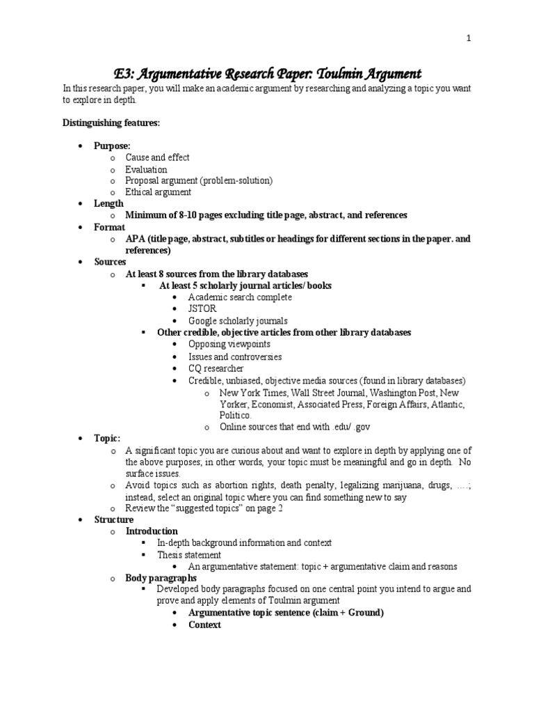 E3-Argumentative Research Paper7 | PDF | Apa Style | Essays