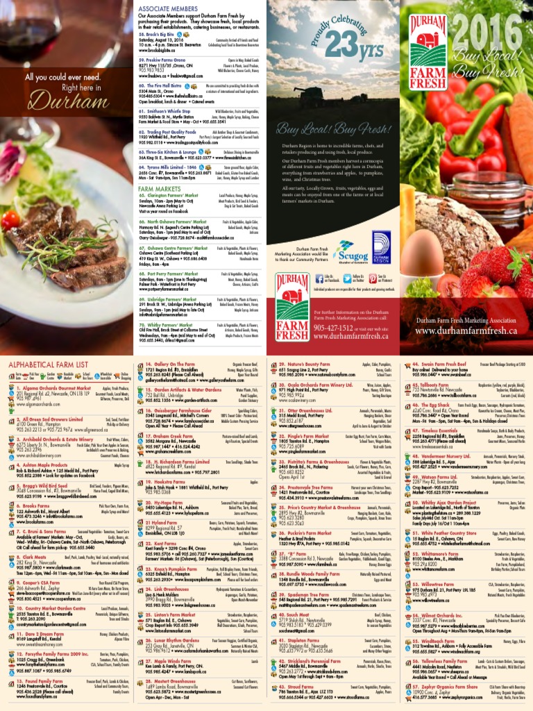 2016 Durham Farm Fresh Brochure | PDF