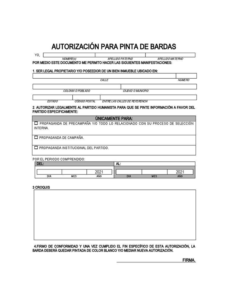 Formato Pinta de Bardas | PDF