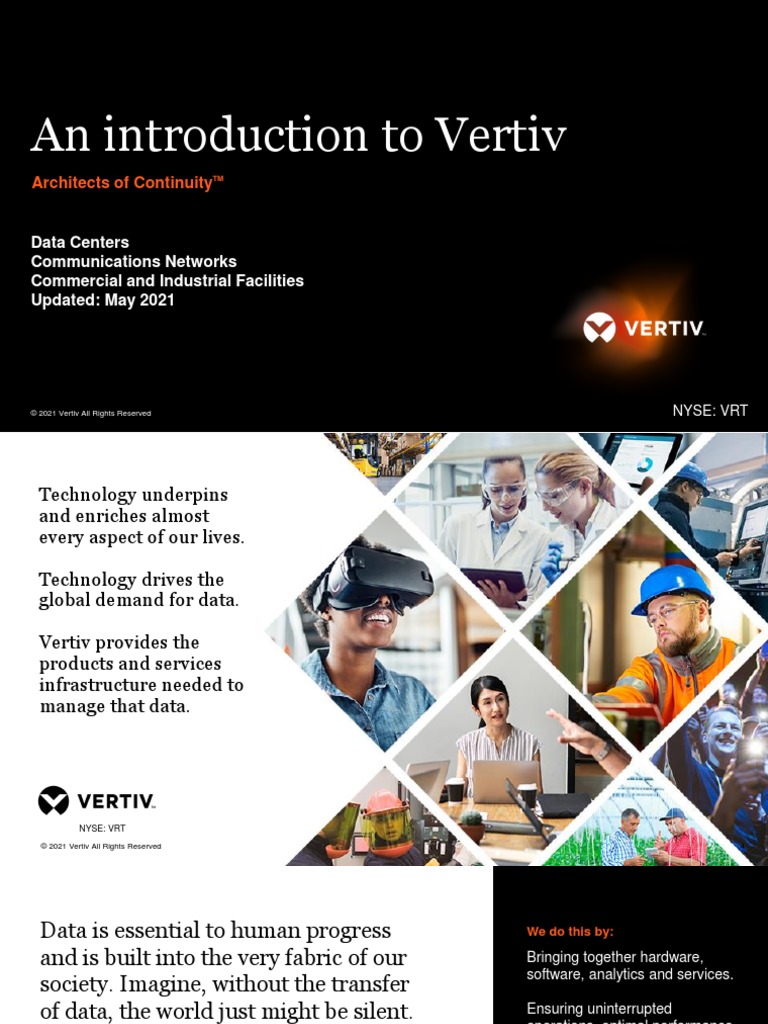 Vertiv Corporate Over View | PDF | Data Center | Cloud Computing
