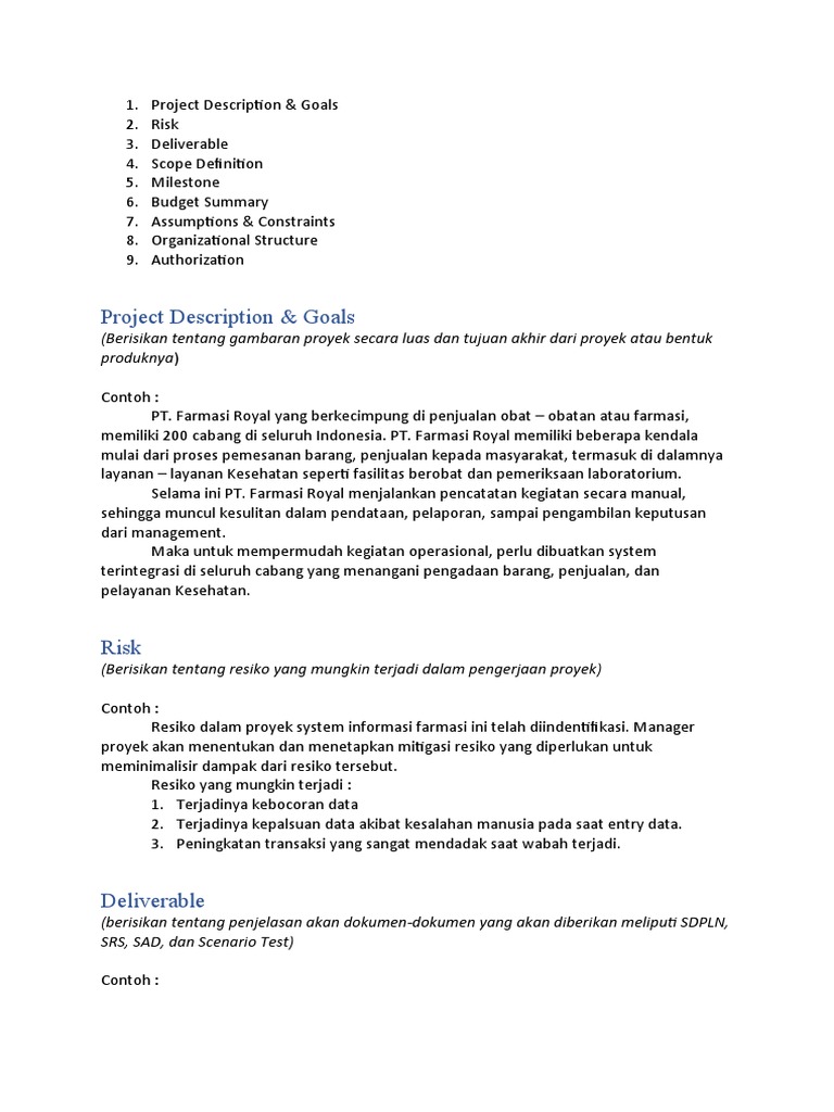 05-Cara Membuat Project Charter | PDF