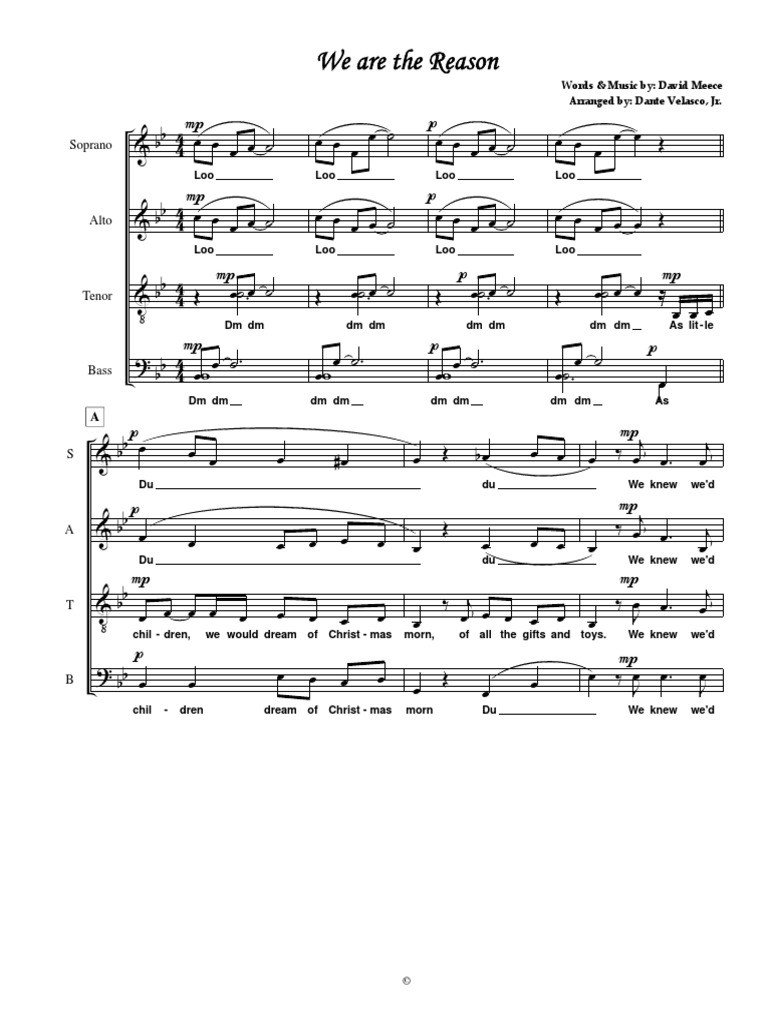 We Are The Reason | PDF | Musical Compositions | Human Throat