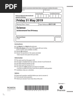 Science Iprimary Edexcel Past Paper June 2021 | PDF | Breathing | Oxygen