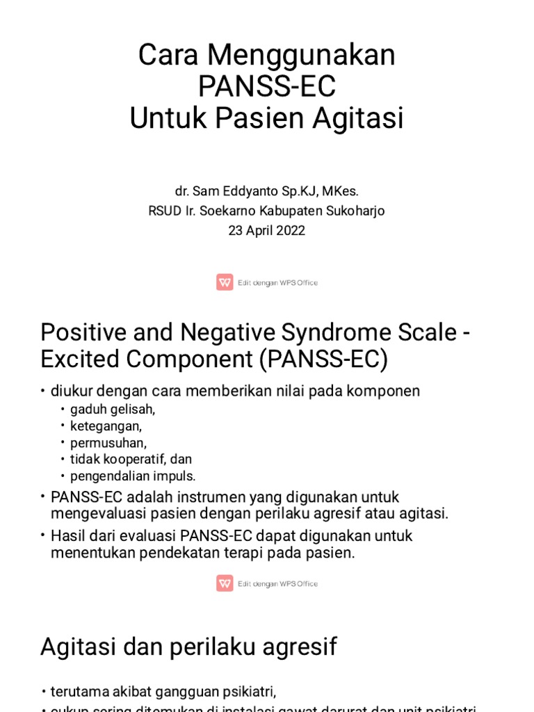 Cara Menggunakan PANSS-EC R4 | PDF | Pengembangan Diri | Kesehatan Holistik