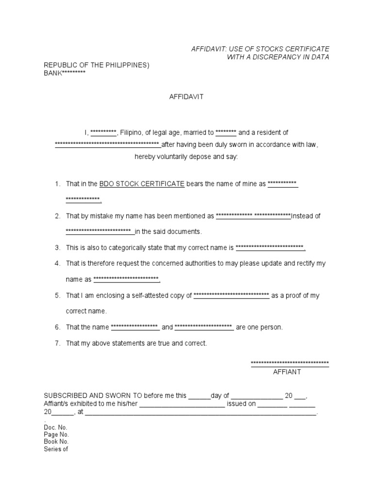 AFFIDAVIT | PDF