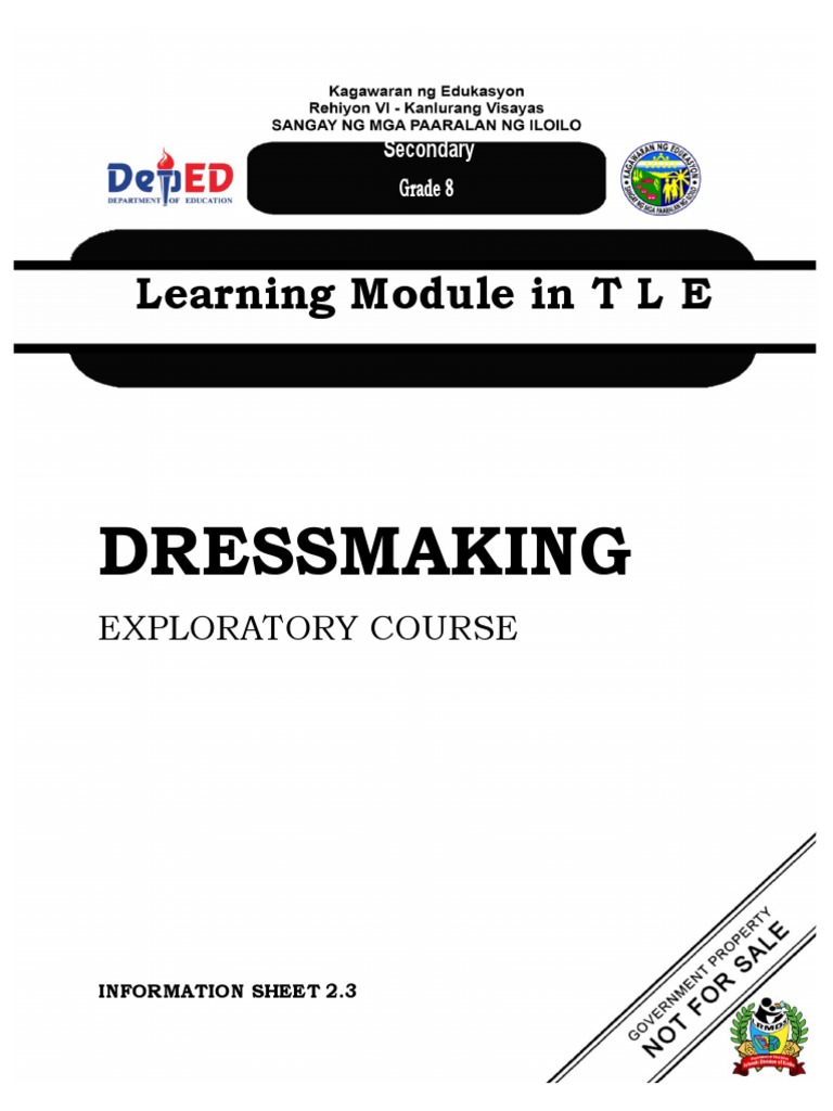 Learning Module in Tle Dressmaking | PDF | Color | Yellow