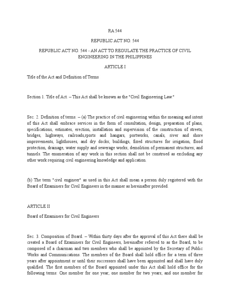 Pdfcoffee - Com - Ra-544-Ra-545-Civil-Engr-Architecture-1-Pdf-Free ...