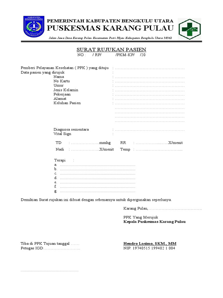 Blangko Rujukan, SKK, Dan Rawat Jalan BPJS | PDF