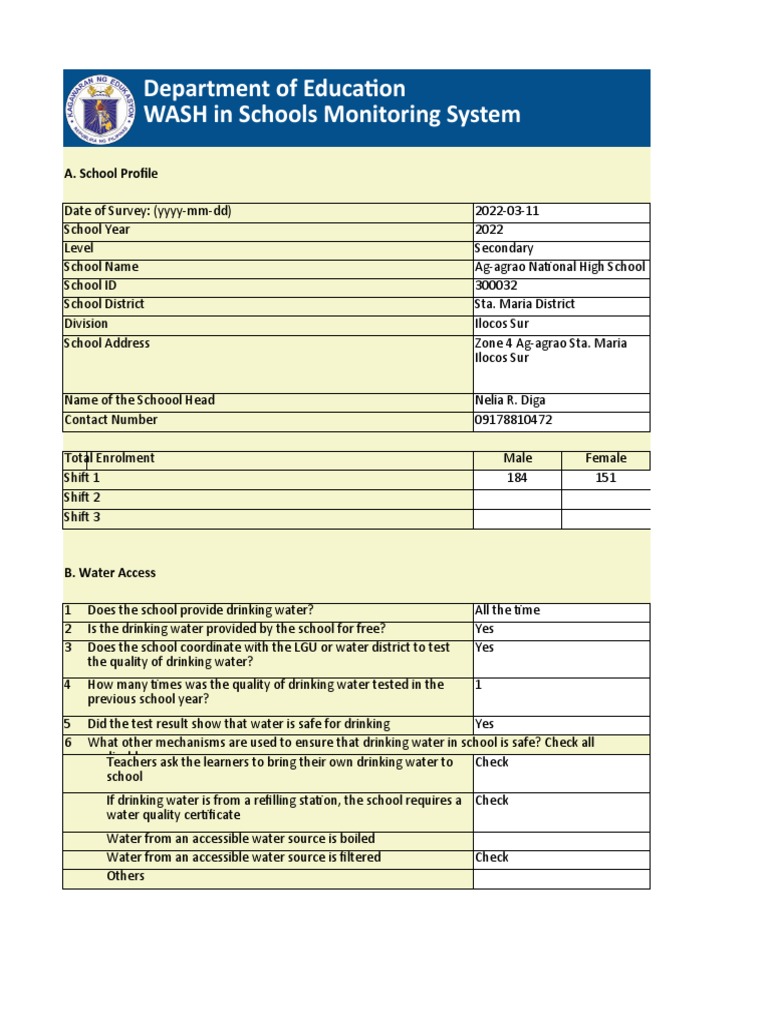 WinS Monitoring System - Blank v2017-06-04 | PDF | Wash | Hand Washing