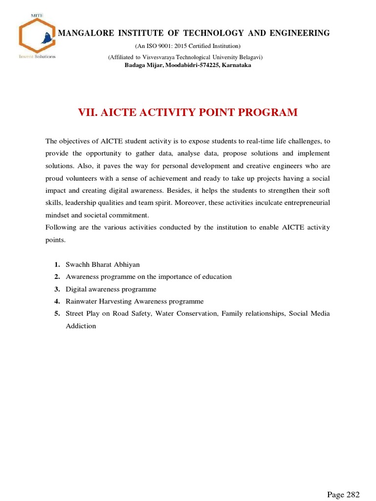 3 4 4 Activity Report of AICTE Activity Point Program Part 3 | PDF
