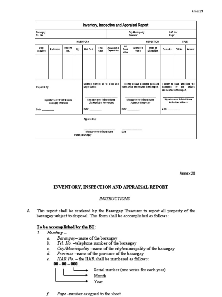 Inventory, Inspection and Appraisal Report | PDF | Depreciation | Real ...