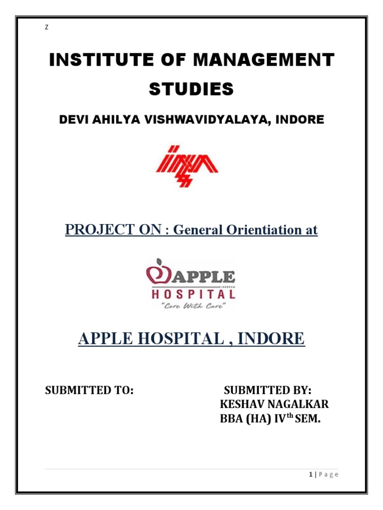 Institute of Management Studies: Apple Hospital, Indore | Download Free ...