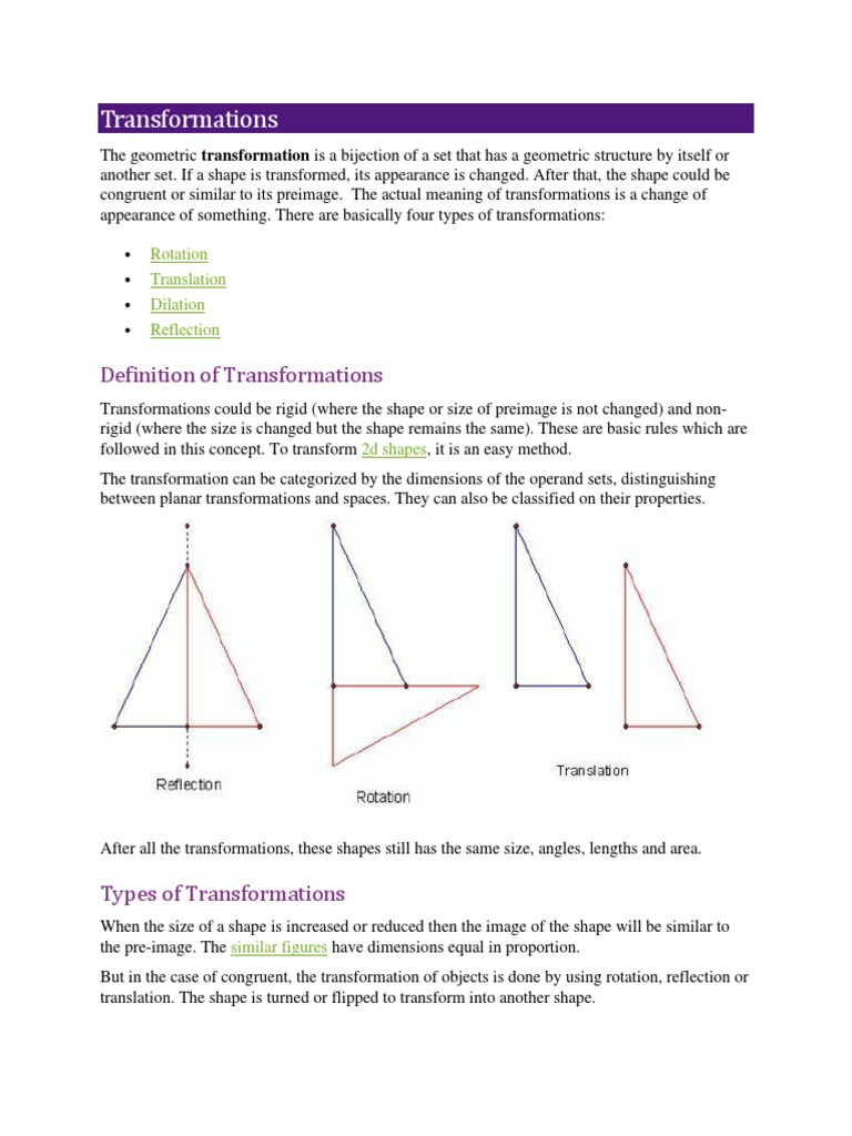 Understanding Geometric Transformations: A Comprehensive Look at ...